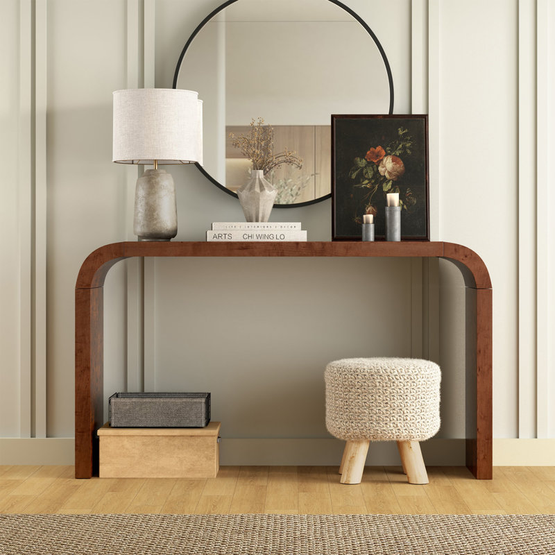 Loon Peak® Kialah 52" W Burl Wood Console Table – Artisan Elegance with Graceful Lines & Reviews ...